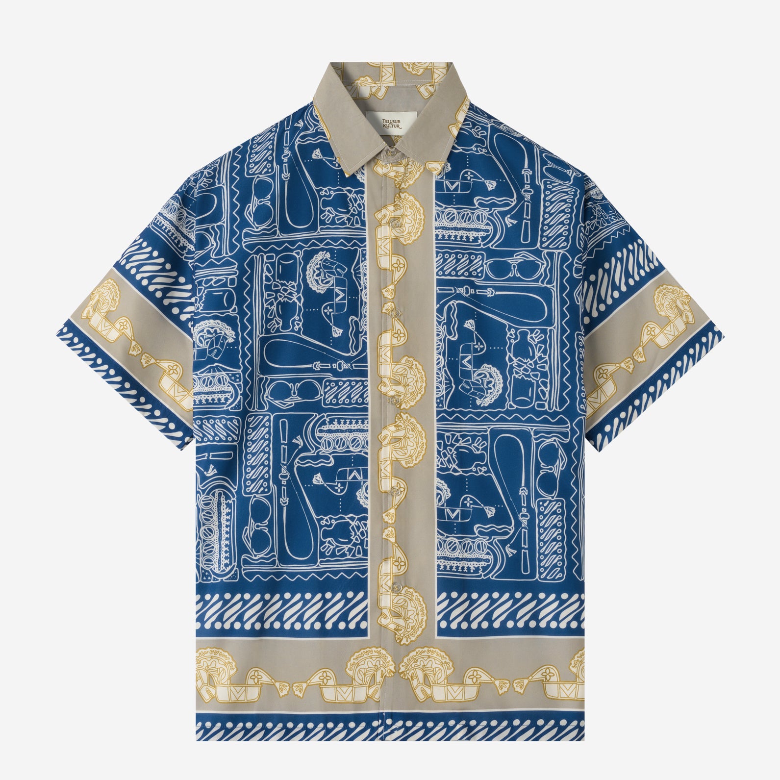 Batik Print Telusur Kultur - Corak Nusantara - Kuda Lumping Biru